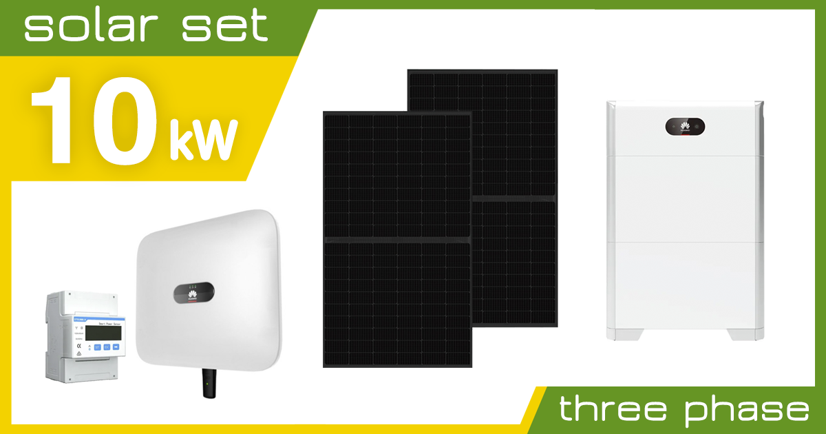 Three phase solar system 10kw with Huawei battery 10kWh